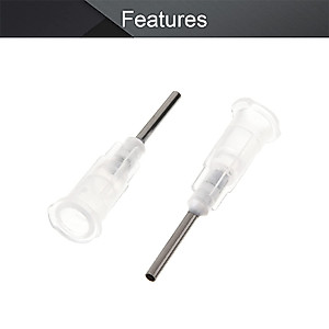 Utoolmart Industrial Dispensing Needle, Industrial Grade Blunt Needle, Stainless Steel Precision Applicator, 17G, Transparent Color, 30pcs