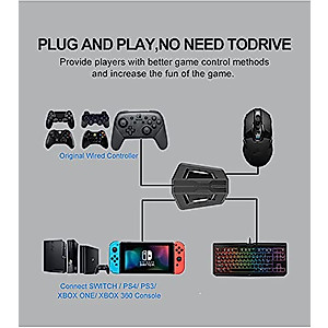 GDreamer HS-SW315 Keyboard and Mouse Adapter for Switch/Xbox One/ PS4/ PS3/Xbox 360