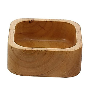 Wooden Bowl Pasta Kit Pasta Containers Glass Snack Containers Glass Basin Cereal Bowl Trifle Bowl Snacks Salad Bowl Salad Bowls Fruit Dish Dessert Wood Salt Glass Salad Bowl ( Color : Small , Size : 9