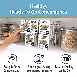 JustFoodForDogs Pantry Fresh Dog Food, Human Grade Chicken & White Rice (12 Pack)
