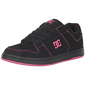 DC Women's Manteca 4 Low Skate Shoe, Battleship/Crazy Pink, 9.5