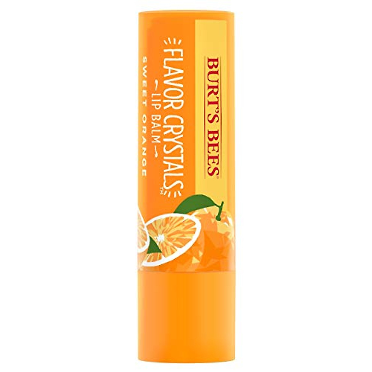 Burt's Bees Flavor Crystals 100% Natural Lip Balm, Sweet Orange with Beeswax & Fruit Extracts - 1 Tube