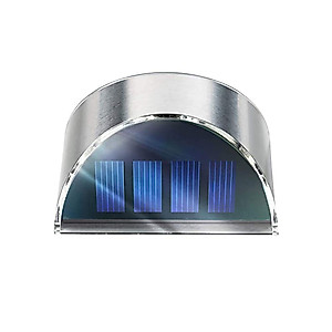 SOLUSTRE LED Outdoor Flood Lights Solar Pathway Light Solar Motion Sensor Light Solar Powered Flood Lights Solar Motion Detector Lights Solar Wall Light Stainless Steel Stair Light