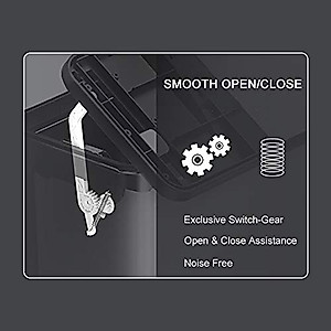 ELPHECO Kitchen Compost Bin, 2 Gallon Brushed Stainless Steel Hanging Trash Can, Kitchen Cabinet Door Under Sink Garbage Can Compost Bin Wall Mounted Slide Open, Upgraded Packaging