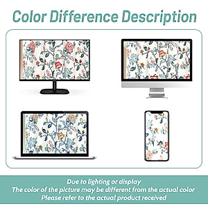 DriftAway Ada Floral Botanical Print Flower Leaf Lined Thermal Insulated Room Darkening Blackout Grommet Window Curtains 2 Layers Set of 2 Panels Each 52 Inch by 84 Inch Ivory Orange Teal