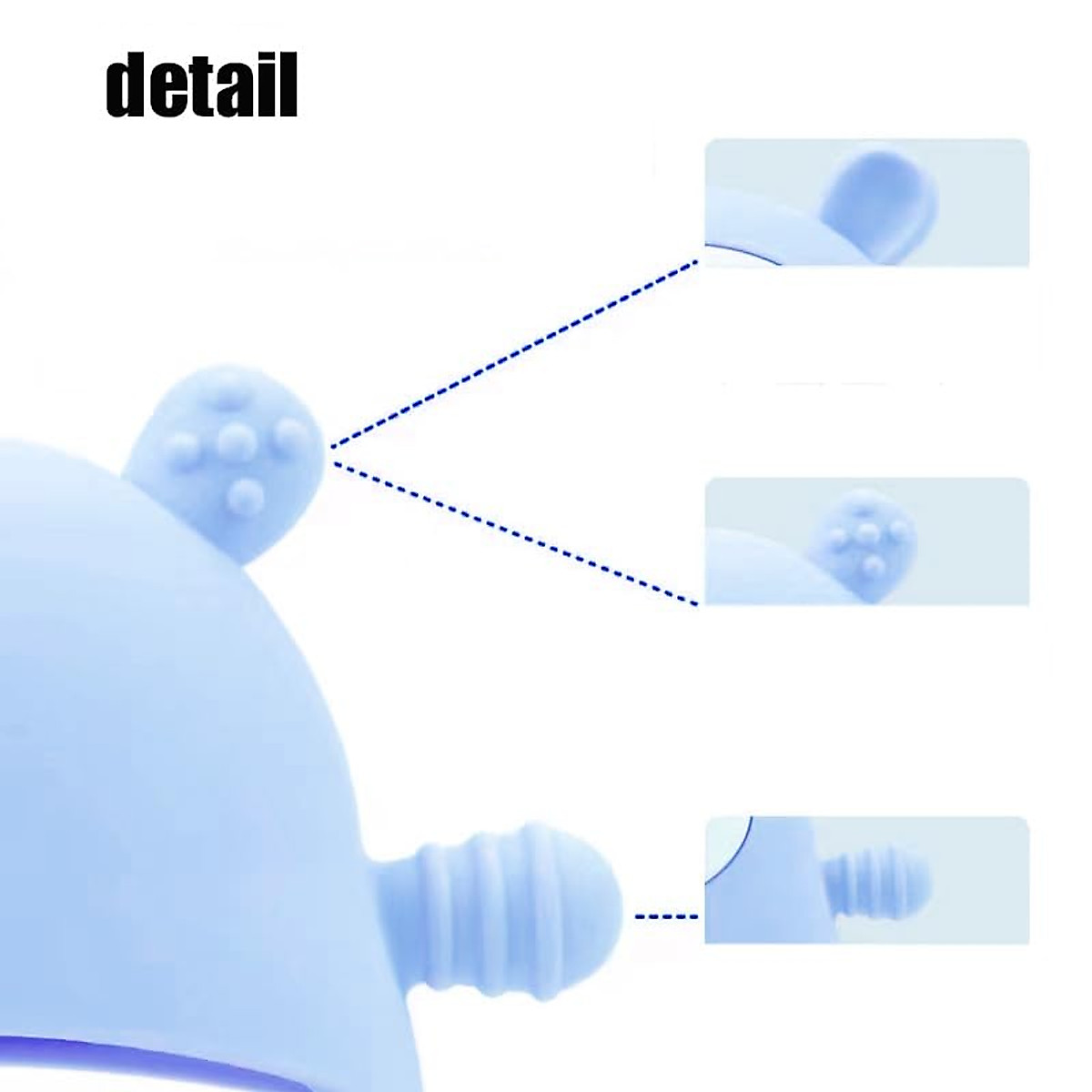 Baby Teething Toy, Silicone Baby Teether Toy for Babies, Hand Teether Pacifiers for Infants, Silicone Baby Mitten Teether for Soothing Teething Pain Relief, Baby Chew Toy (Blue)