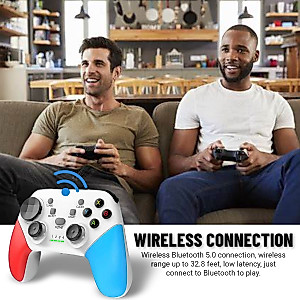arVin Game Controller for iPhone/iOS/Android/PC/Steam Deck with Phone Holder, Turbo, Wireless Gamepad Joystick for iPhone 15/14/13/iPad/MacBook/Samsung Galaxy/Tablet, Call of Duty, Apex -Direct Play