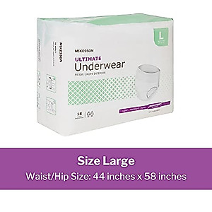 McKesson Ultimate Underwear, Incontinence, Maximum Absorbency, Large, 72 Count