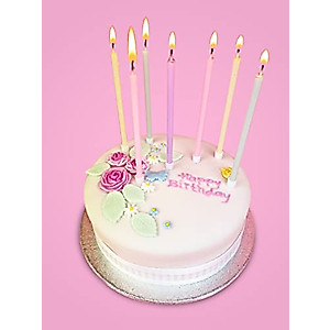 Talking Tables Pack of 16 - Size 10cm Pastel Birthday Candles Make Your Cake Extra Special This Year.