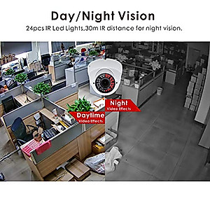 Inwerang 5MP 4MP Dome Super Hybrid Security Camera HD-TVI/CVI/AHD/960H CCTV Surveillance Security Camera 2.8-12mm Varifocal Lens Outdoor/Indoor 98ft IR Waterproof Day&Night Vision Array Dome Cam