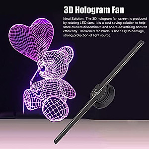 3D Hologram Fan, Hologram Projector Led Advertising Display Fan 512X224, with 224 Lamp Beads for Business Store Signs Bar Party Advertising Display(#3)