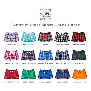 Kappa Kappa Gamma Sorority Flannel Boxers - Kappa Boxer Shorts - KKG Greek Letter Sleepwear Pajama Bottoms (Navy Field Day, Medium)