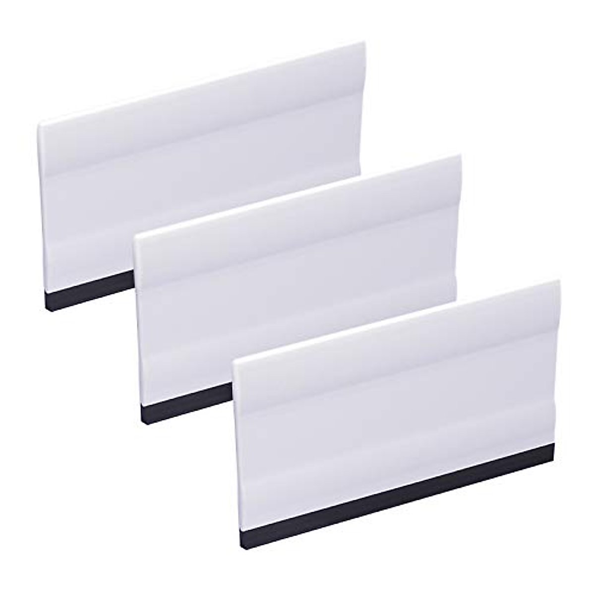 AHCHAY 3-inch Screen Printing Squeegee with Soft Rubber, Tiny Flexible Block Scraper for Car Mirror, Vehicle Side Rear Glass, Removing Water and Rain, Pack of 3