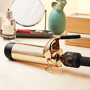 HOT TOOLS (2018 MODEL) Pro Artist 24K Gold Jumbo Curling Iron | Long Lasting, Defined Curls (2 in)