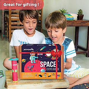 jackinthebox Space Science 6-in-1 Craft Kit Gift for Kids Ages 6-10, Solar System Science Kit for Kids, Space Toys for Kids, Easy DIY STEM Toy for Boys and Girls Ages 6 7 8 9 10