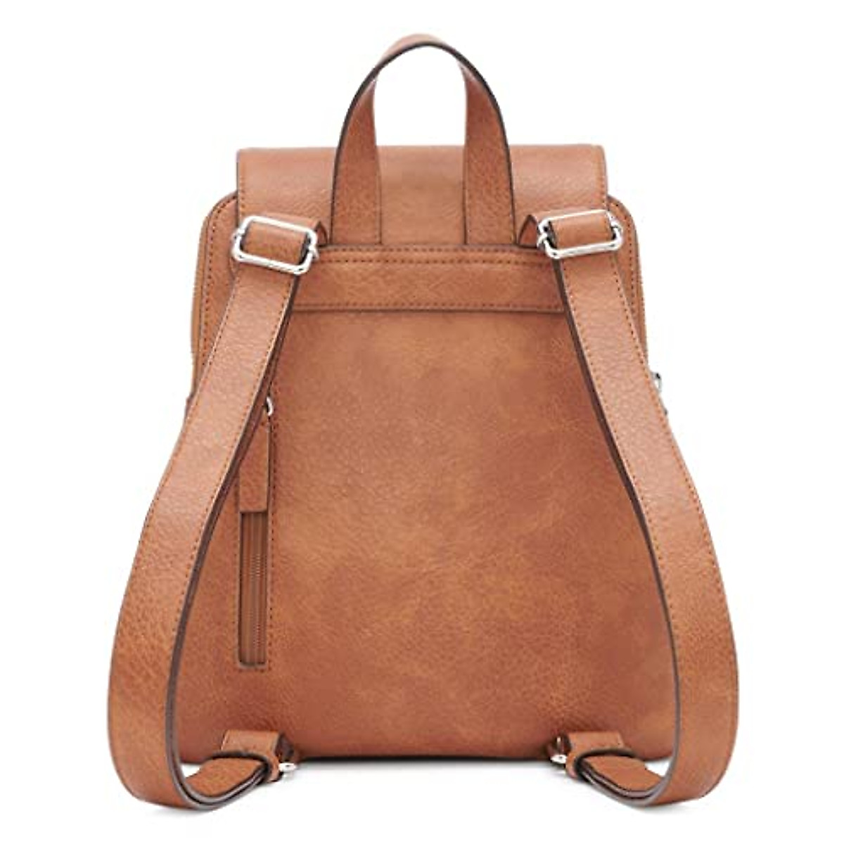 Calvin Klein Women's Reyna Novelty Key Item Flap Backpack, Caramel Mix, One Size