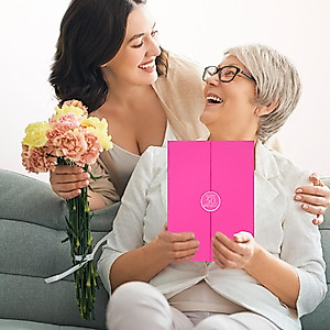 DARUNAXY Hot Pink 50th Birthday Party Decorations for Women, Happy 50th Birthday Alternative Signature Guest Book Pink 50 Birthday Signing Card Board Party Supplies Cheers to 50 Years Old Gifts