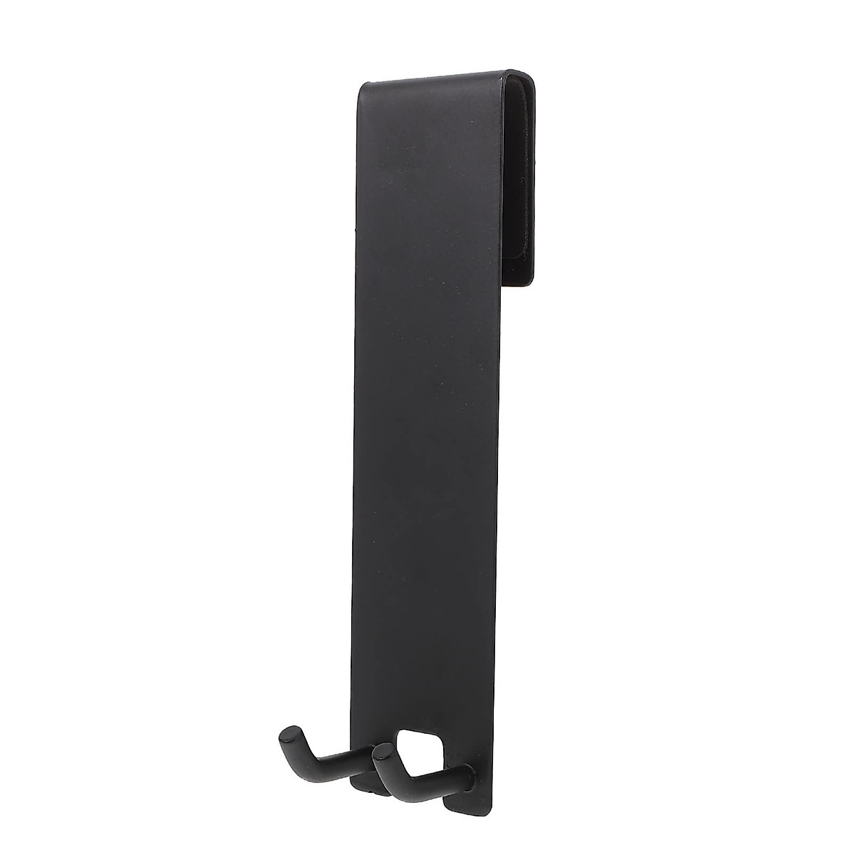 DOITOOL Towel Hooks 2pcs Rack Stainless Clothes Cabinet Steel Home Hanger Glass Storage Hangers Shower Black Organizer Door, The for Towel Bedroom Extended Over Clo Room Kitchen Clothing Towel Hook