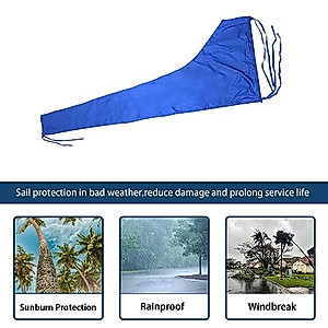 Boom Mainsail Cover Waterproof Thicken 420D Oxford Fabric Boat Sail Cover for 9-10Ft 12-13Ft Windproof Cover Mainsail Boom Cover Sailboat Cover Outdoor Booms Boat Cover Sunshade Cover (9-10Ft)