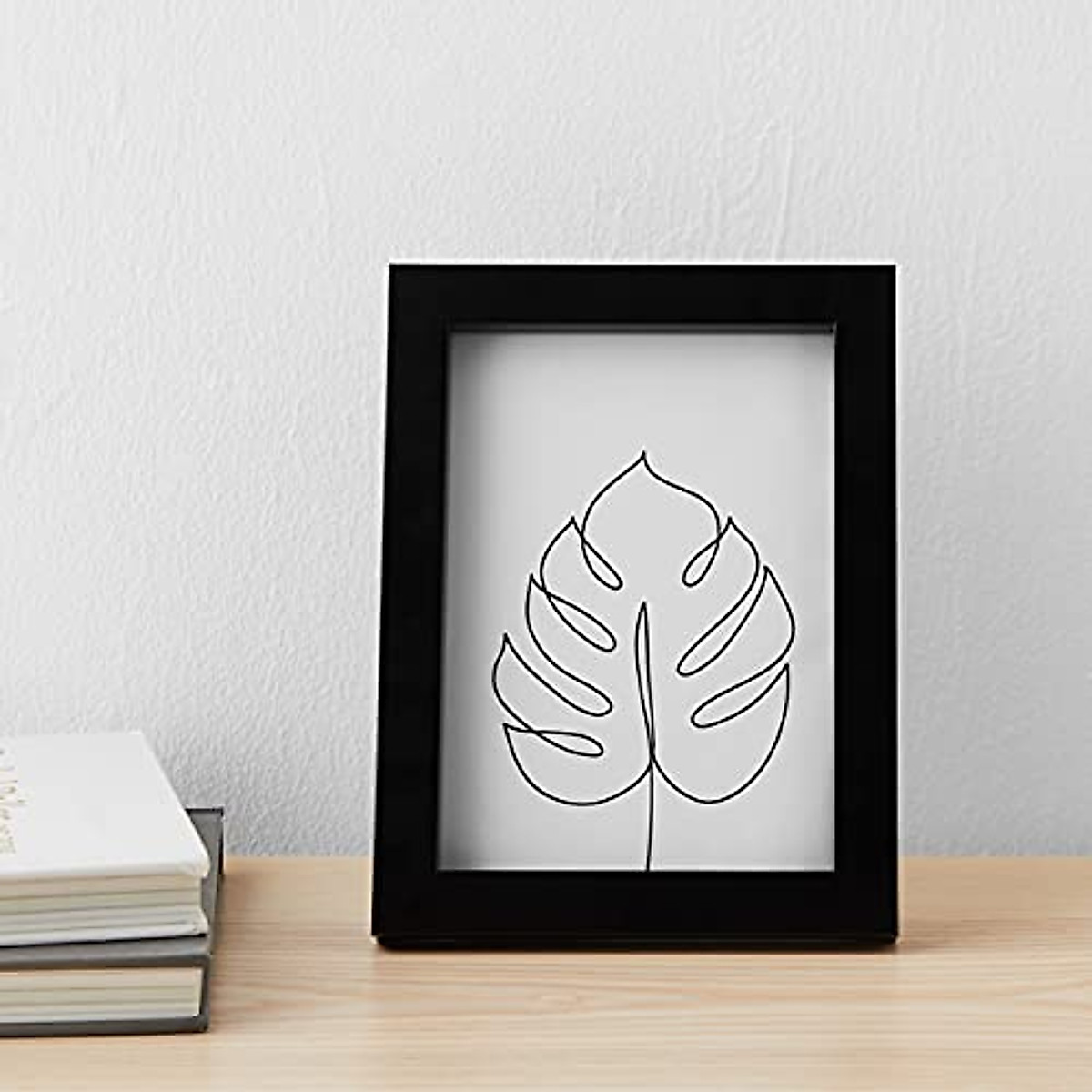 Amazon Basics Rectangular Photo Picture Frame, 5" x 7", Pack of 5, Black