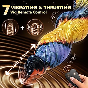 Thrusting Dildo Sex Toys Vibrator - 10.2" 4IN1 Huge Thick Dildos Anal Toys, Monster Big Dildo Upgraded App Remote Control Multi-Modes, Suction Cup Fantasy Dildo Adult Sex Toys & Games for Men Women