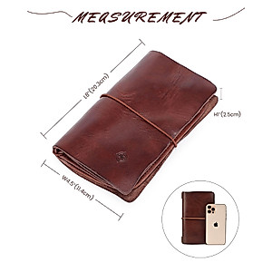 OLD TREND Nomad Organizer Travel Wallet - Cowhide Leather Passport and Card Holder with Sunglass Pouch, Pen Slots, Elastic Retainer, Zipper Pocket - Customizable, Lots of Pockets - For Men and Women