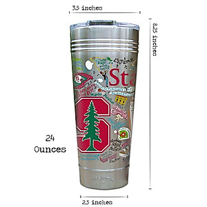 Catstudio Stanford University Collegiate Thermal Tumbler | Triple Wall Insulation With Non Slip Bottom | Great College Travel Cup for Water, Coffee, Tea, or Smoothies