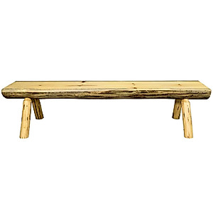 Montana Woodworks Montana Collection Wood Log Bench, 6 Foot, Exterior Finish