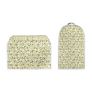 Suobstales Avocado Patterm 2 Slice Toaster Cover Blender Dust Covers Bread Toaster Oven Dustproof Cover Kitchen Small Appliance Cover Organizer Bag Anti Fingerprint Protection, S