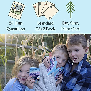 Basecamp Cards: Kids Edition Conversation Starters - 52+2 Family Friendly Unique Questions - Family Conversation Cards - Playing Cards - Fun Family Activity
