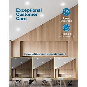 Sunco 4 Pack LED Can Lights Eyeball Retrofit Gimbal 5/6 Inch Recessed Lights 12W=60W, 5 Colors 2700K/3000K/3500K/4000K/5000K, 800 LM, Directional Angled Trim Adjustable Ceiling Downlight UL