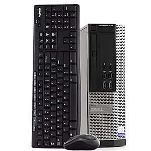 Dell OptiPlex 7020 Small Form Space Saving PC Desktop Computer, Intel i5-4590 3.3GHz, 8GB RAM 500GB Hard Drive, Windows 10 Pro, Wireless Keyboard & Mouse, New 16GB Flash Drive, DVD, WiFi (Renewed)