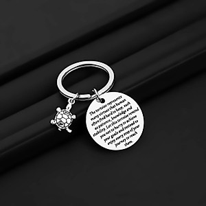 ENSIANTH Tortoise Keychain Tortoise Lover Gift Turtle Keychain Inspirational Gift for Friend (Tortoise Keychain)