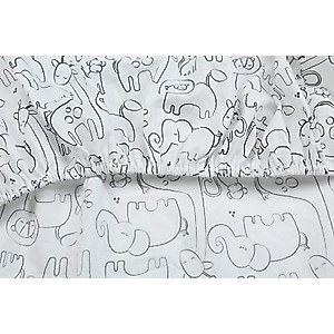 Silhoutte Jungle Print Cotton Crib Sheet