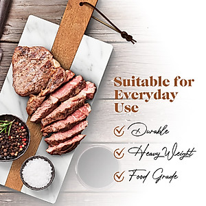 American Atelier Modern Rectangular Marble Cutting Board | Marble Cutting Boards for Kitchen | Marble Charcuterie Board | Marble Cheese Board | Marble Slab for Cheese, Charcuterie, Bread, & More