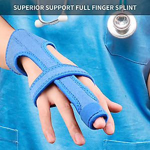 Finger Splint Trigger, Medical Grade Aluminum Brace Support Guard Splints for Straightening Broken Fingers, Injuries, Arthritis, Trigger Finger, Dislocation Pain Relief(11*9.8inch/25*28.5cm)