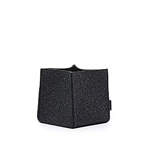 Graf Lantz Medium 8-Inch Merino Wool Felt Bako Bin, Minimalist Storage Solution, Odor, Stain, Heat & Dirt Resistant, Charcoal