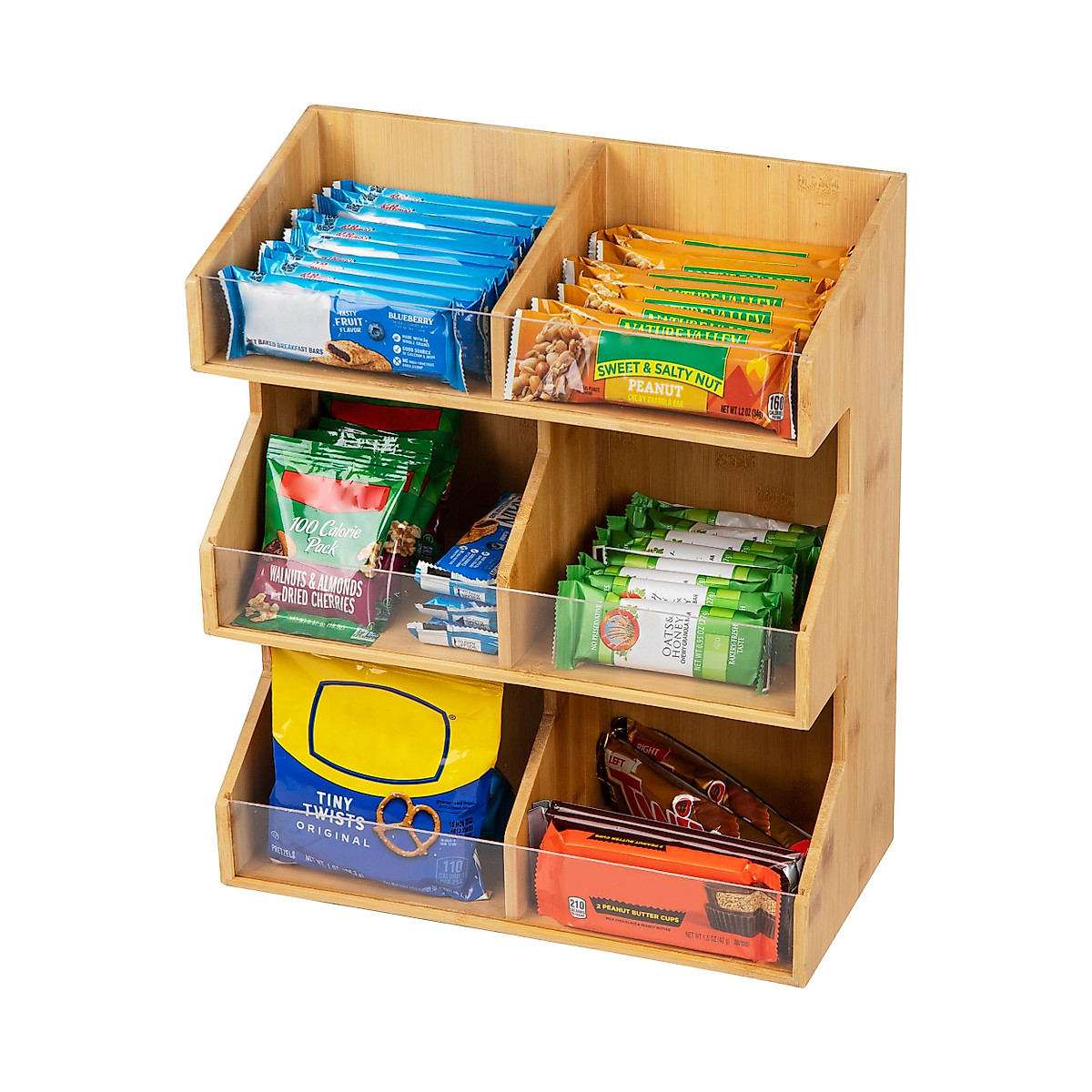 Mind Reader Coffee Pod Condiment Station, Countertop Organizer, Kitchen, Rayon from Bamboo, 13" L x 6.25" W x 15.25" H, Brown