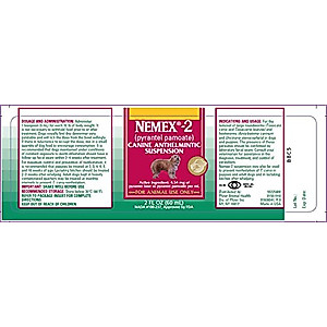 Pfizer Nemex 2 - Puppy Wormer (Pyrantel Pamoate) 2oz 60ml