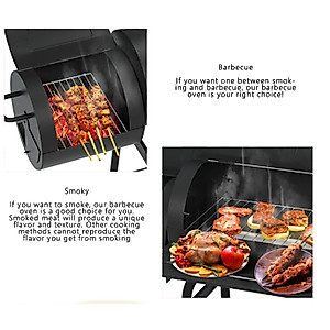 Charcoal grills gas grill weber grill Charcoal Grill Barbecue Oven with Side Fire Box and Offset Smoker, BBQ Outdoor Picnic, Camping, Patio Backyard Cooking