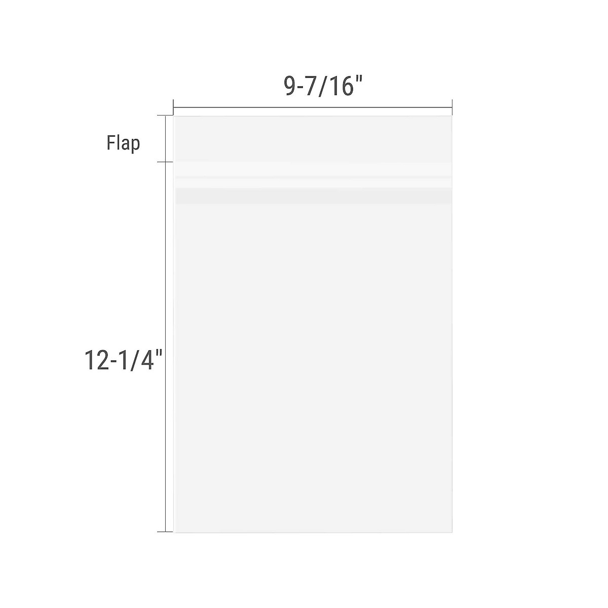 Golden State Art, 50 Pack Clear Bags for 9x12 Mats, Pictures, Acid-Free, 9 7/16" x 12 1/4"