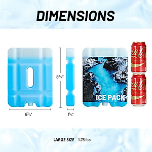 MIER Dual Compartment Lunch Bag Tote with Shoulder Strap with Long Lasting Freezer Pack