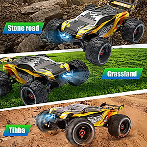 4DRC H3 RC Car,50+kmh High Speed Monster Truck,Racing Hobby Car for Adults, 4WD All Terrain Off-Road Remote Control Car, 2.4Ghz RC Crawler,2 Battery 40+ Min Play Gift for Boy Kids Adults