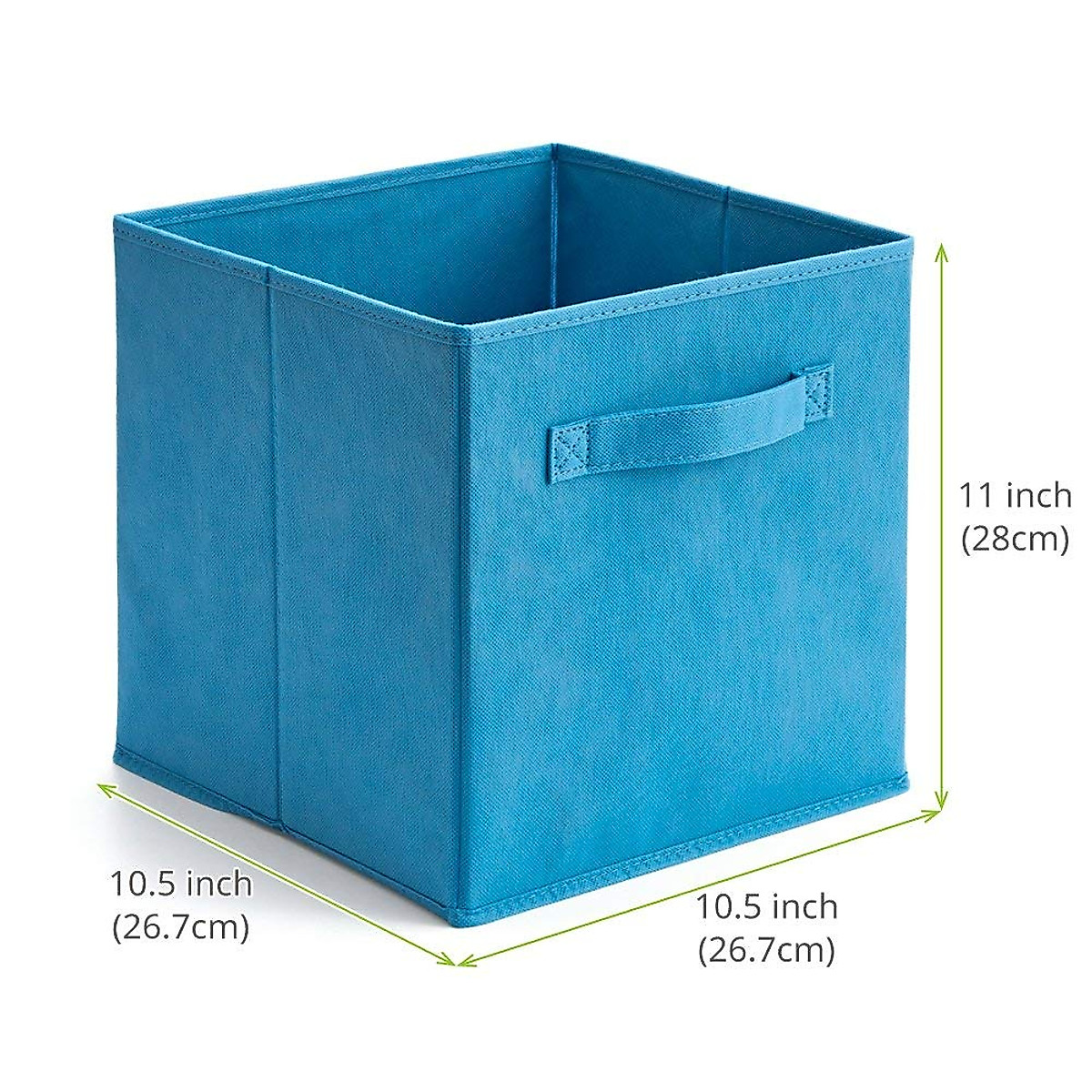 EZOWare Set of 12 Foldable Basket Bin Collapsible Storage Cube For Nursery, Kids Toys Organizer, Shelf Cabinet - ( Purple + Niagara Blue)