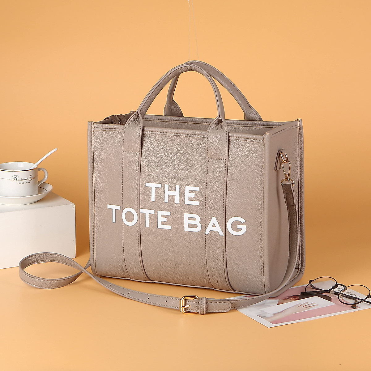 JBB Tote Bags for Women Oversized PU Leather Crossbody Bags Top-Handle Shoulder Tote Bags