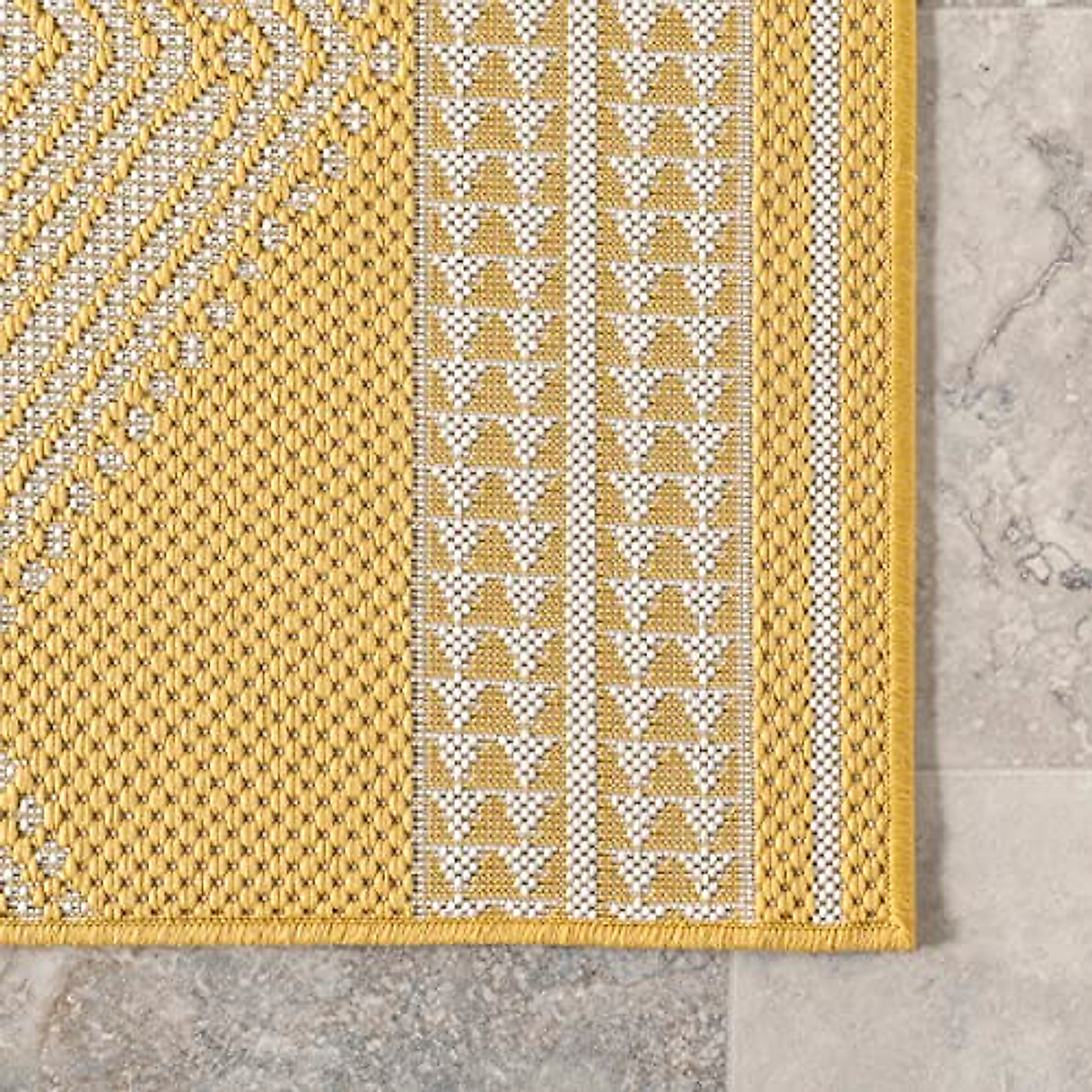 nuLOOM Ranya Tribal Indoor/Outdoor Area Rug, 8' x 10', Yellow