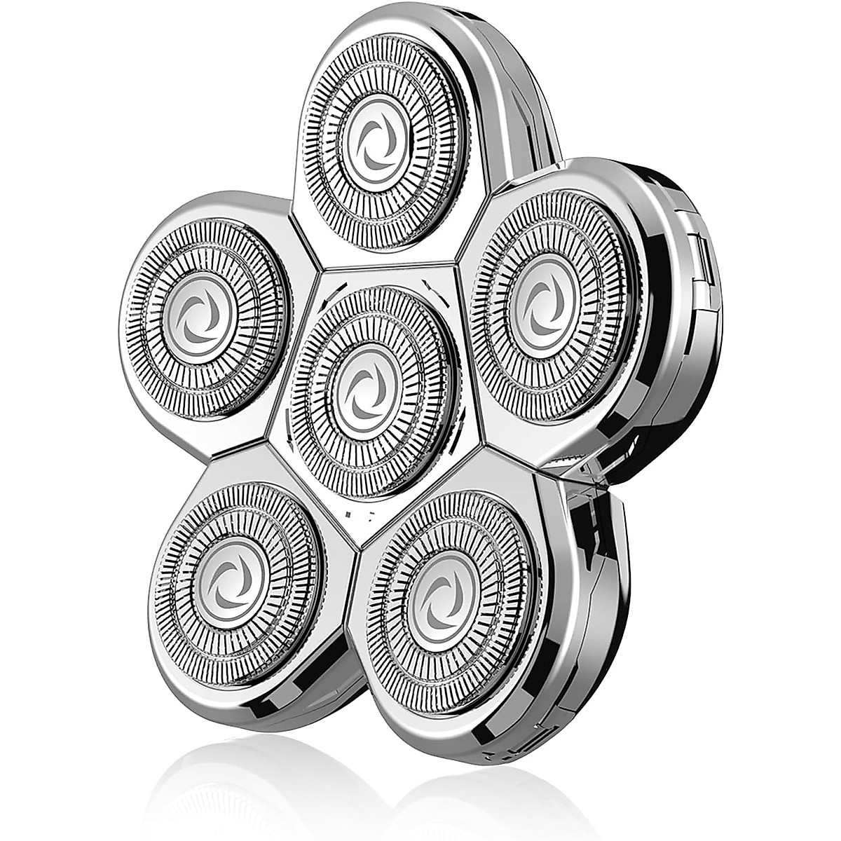 Kibiy 6D Blade Replacement Heads,Electric Shaver Replacement Head for Electric Razor for Men Wet and Dry Compatible Many Models Waterproof Head Razor-Silver