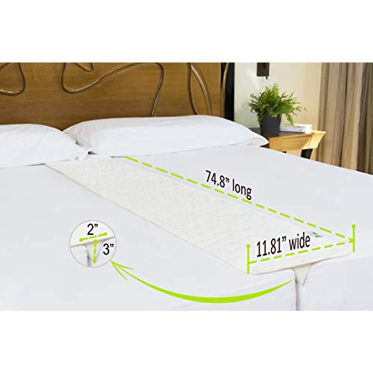 Insieme 12" Extra Wide Bed Bridge Twin to King Converter Kit – Use to Easily Combine 2 Twins to King or Plug Gap Between Split King Adjustable Mattresses. V-Shaped Wedge, Light, Thin & Strapless.