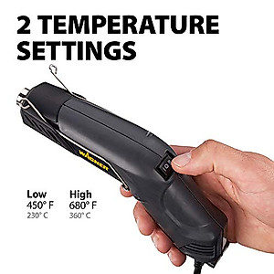 Wagner Spraytech 2410909 HT400 Craft Kit Heat Gun, Heat Gun Kit for Crafting, Embossing, Candle Making, Shrink Wrapping, and More, Embossing Heat Tool Craft Gun, Dual Temperature 680 & 450 degrees
