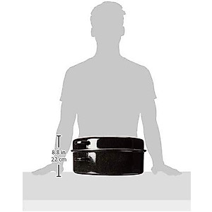 16.5"L x 15"W x 8"H (42cmx38cmx20.3cm) Uniware Healthy Enamel Coating Turkey Roaster, Roaster Pan for Turkey, Roaster for Chicken